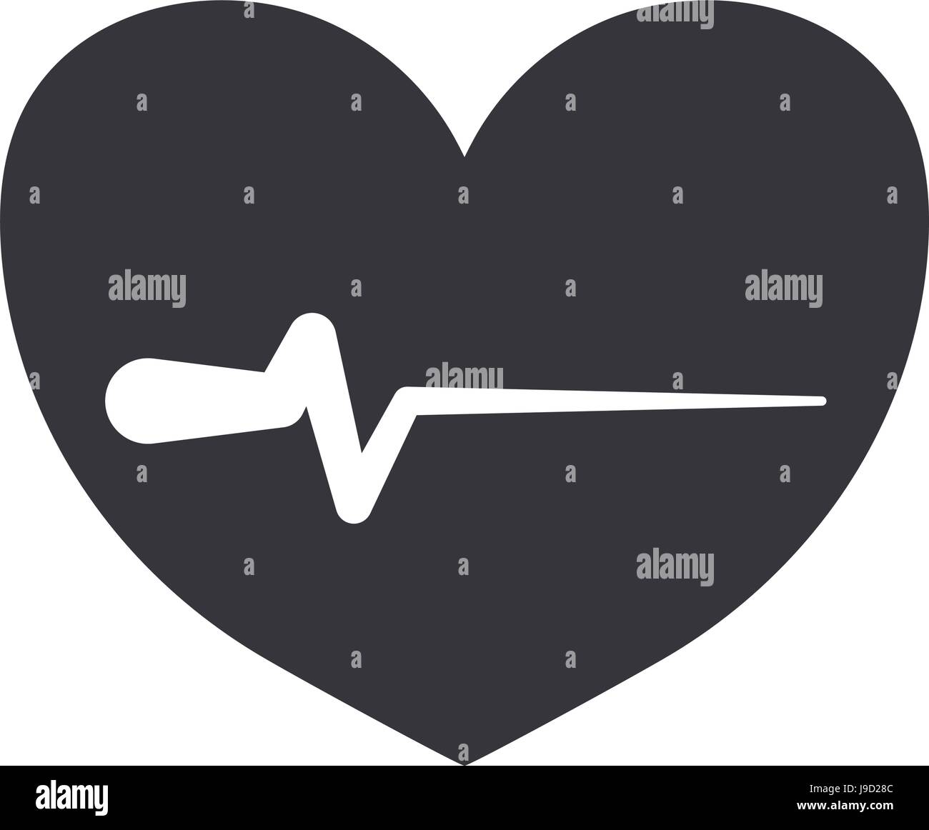 heartbeat sign of cardiac rhythm frequency Stock Vector Image & Art - Alamy