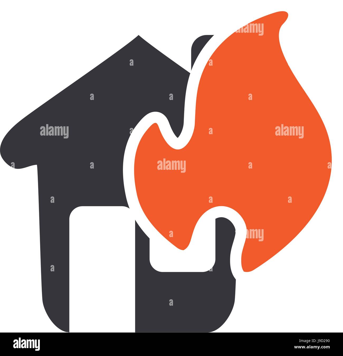 emergency house burnt and dangerous disaster Stock Vector Image & Art ...