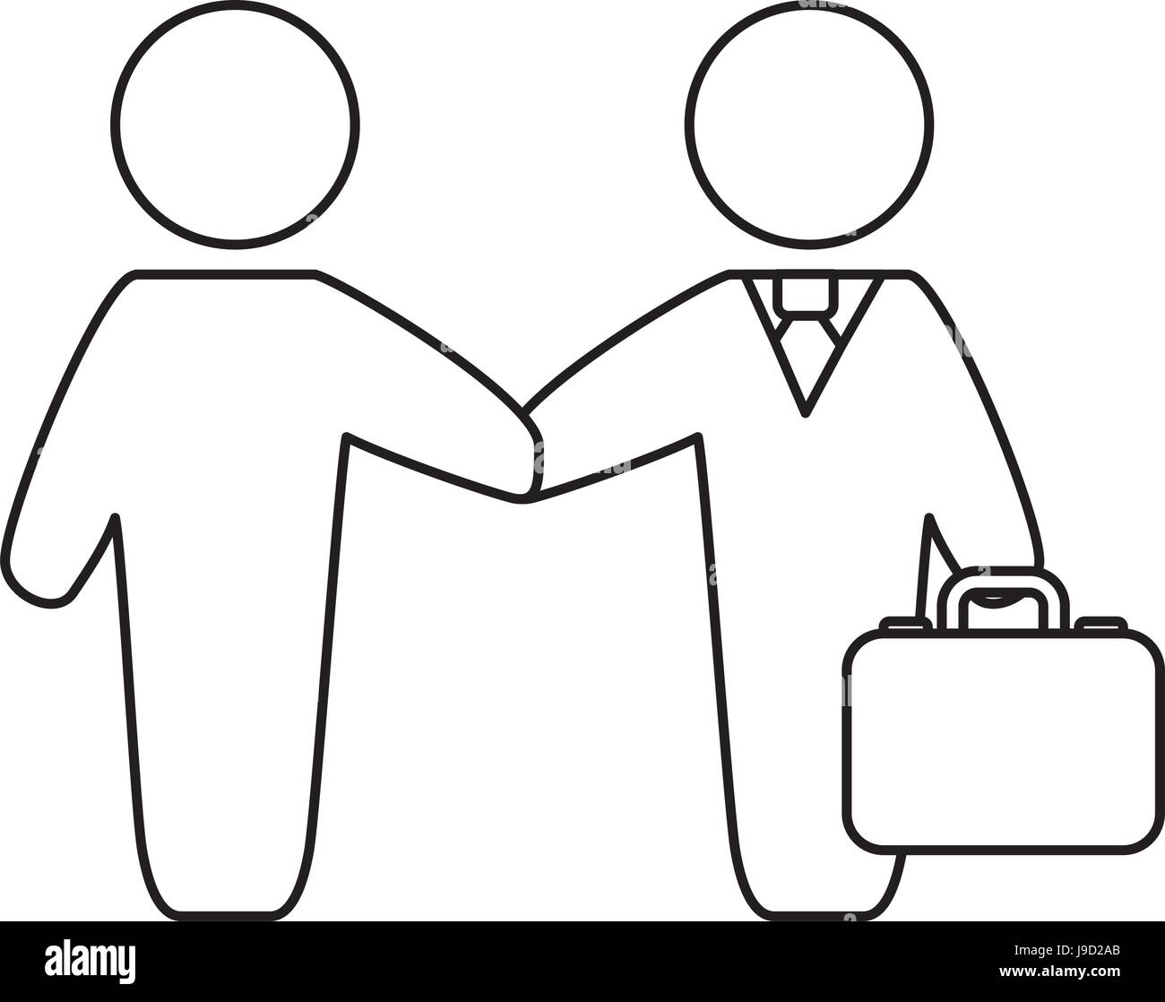 line businessmen with suit and briefcase Stock Vector Image & Art - Alamy