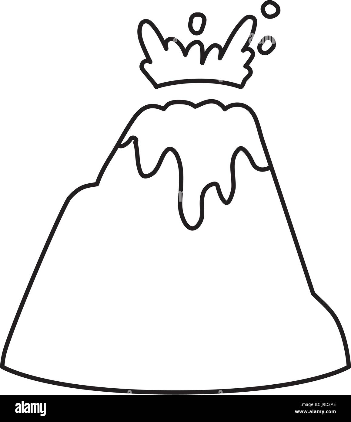 line volcanic eruption with lava and rocks Stock Vector Image & Art - Alamy