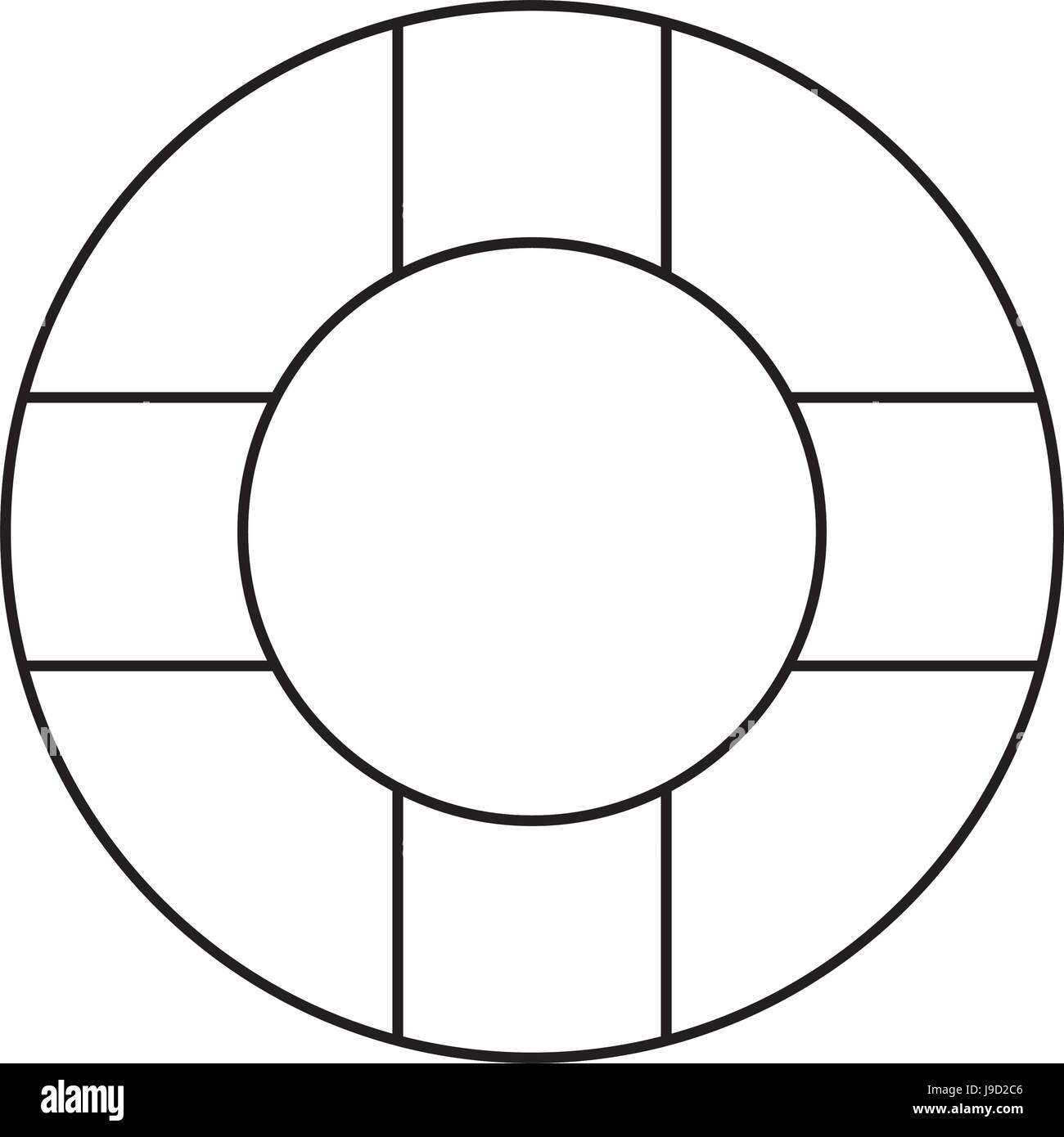 line lifebelt symbol to maritime rescue and protection Stock Vector ...