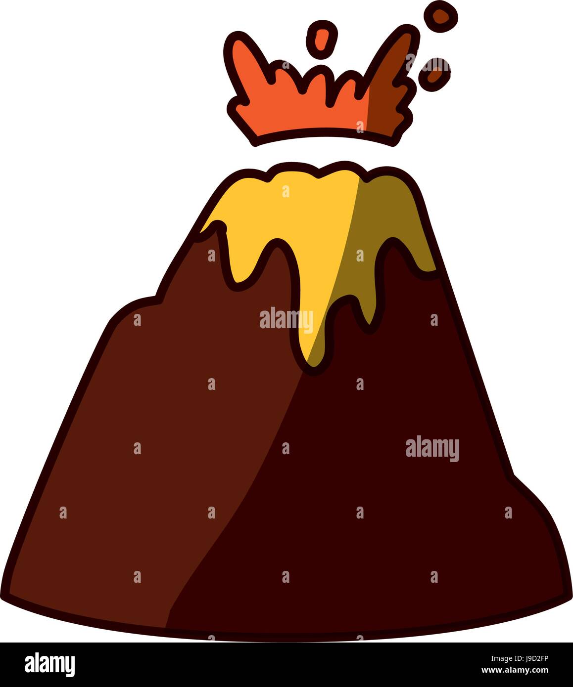 volcanic eruption with lava and rocks Stock Vector Image & Art - Alamy