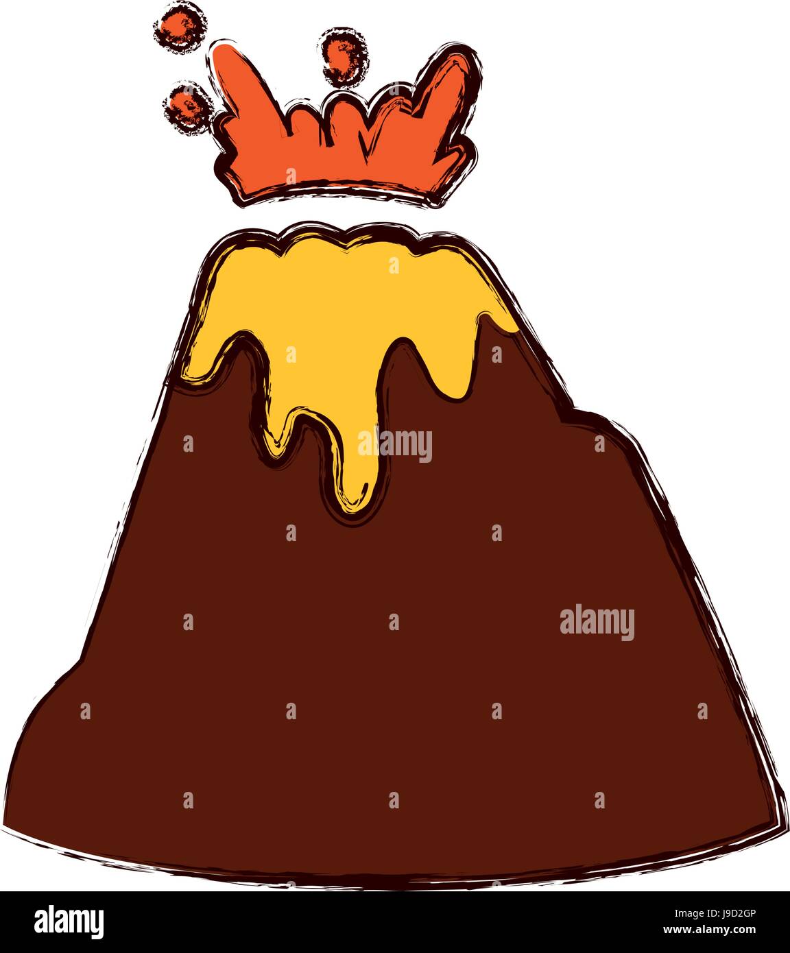 volcanic eruption with lava and rocks Stock Vector Image & Art - Alamy