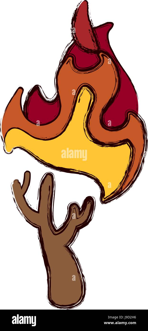 stick fire and natural warm Stock Vector Image & Art - Alamy