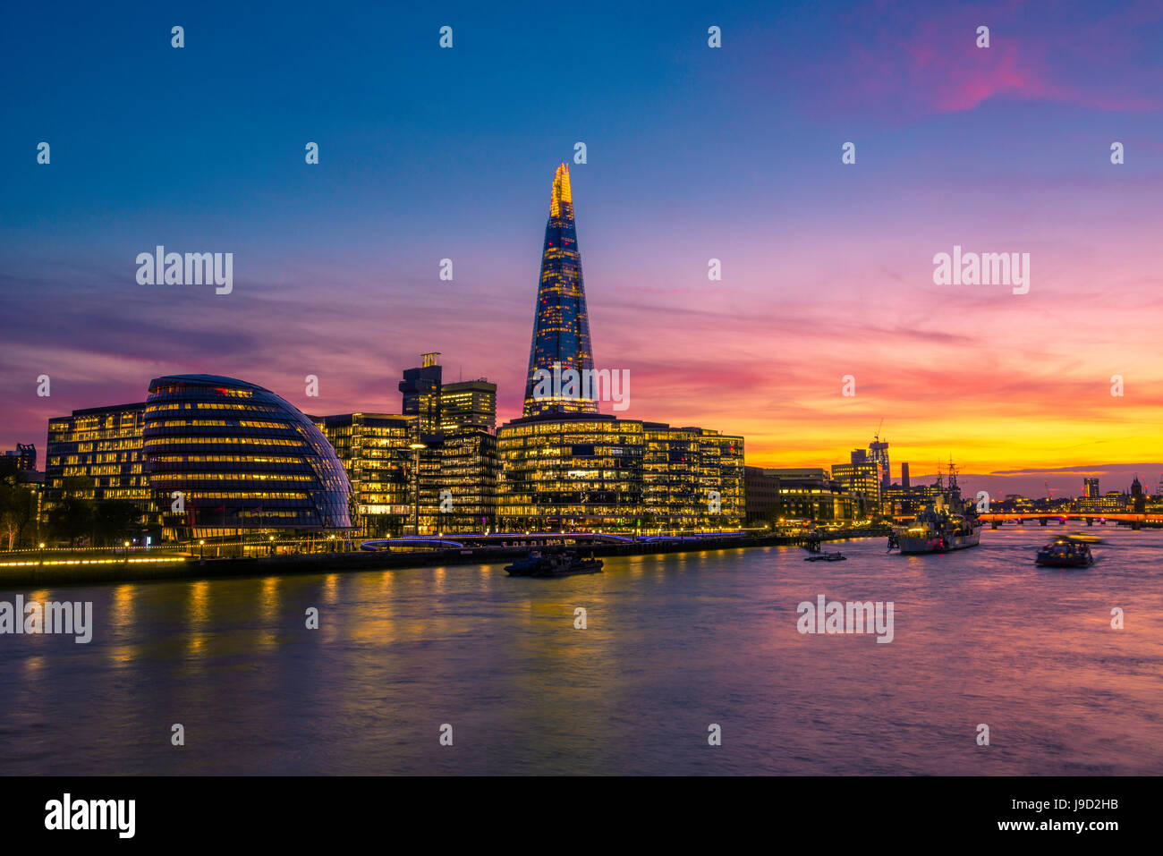 Skyline of the office complex More London Riverside, London City Hall ...