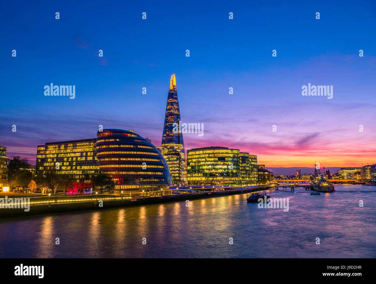 Skyline of the office complex More London Riverside, London City Hall ...