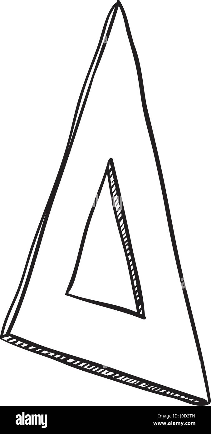 line triangle ruler to can study Stock Vector Image & Art - Alamy