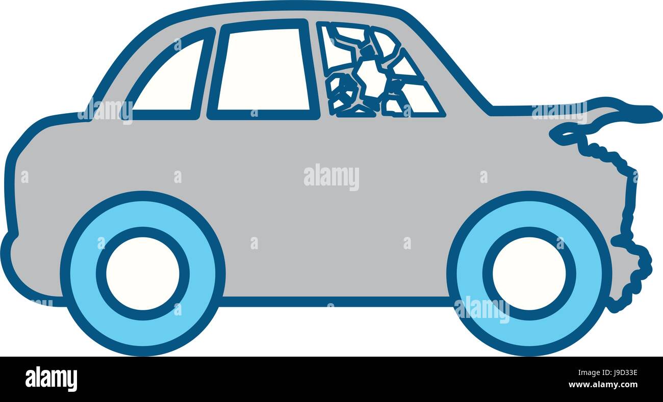 crash car and dangerous automobile accident Stock Vector Image & Art ...