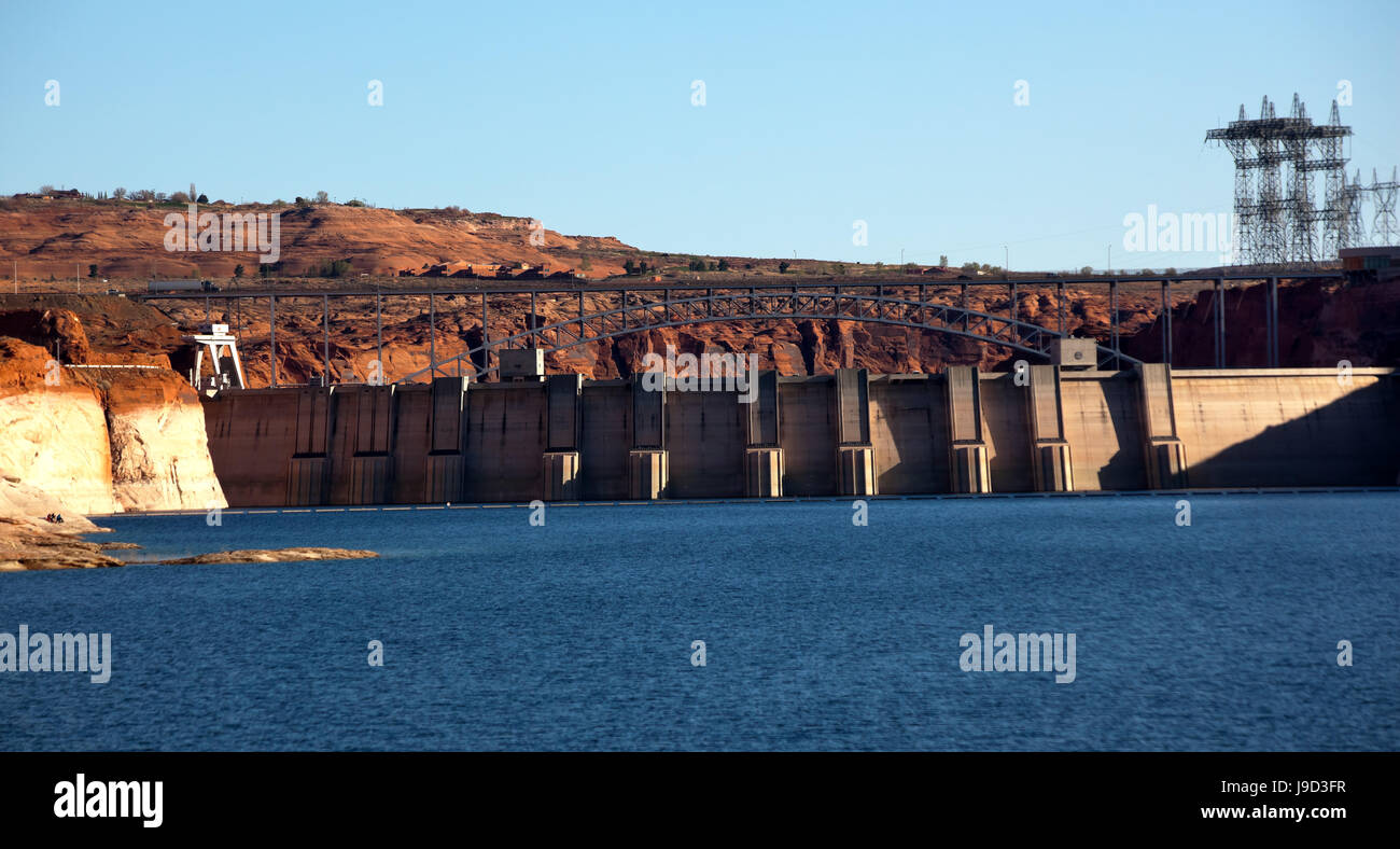 Usa electricity energy bridge lake powell hydro hi-res stock ...