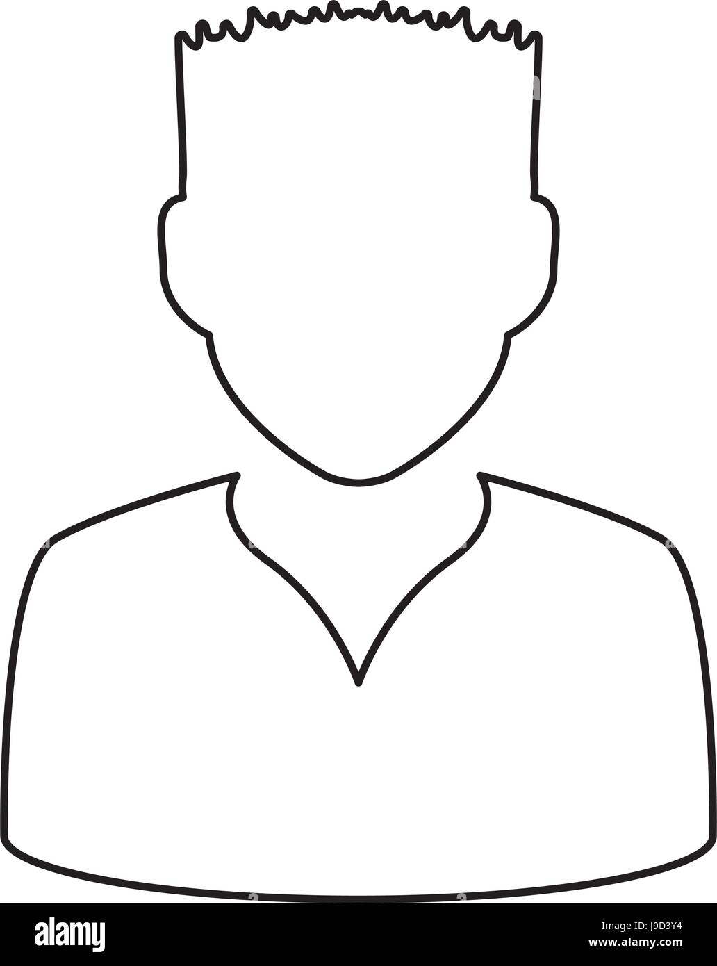 Young anonymous male Stock Vector Images - Alamy