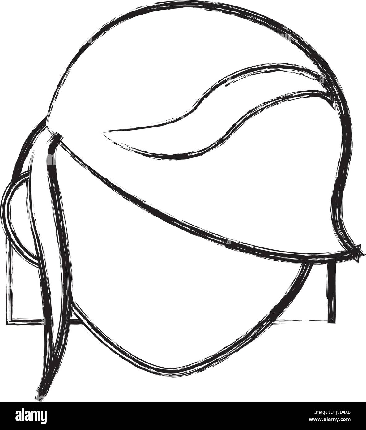 Sketch woman faceless silhouette hi-res stock photography and images ...