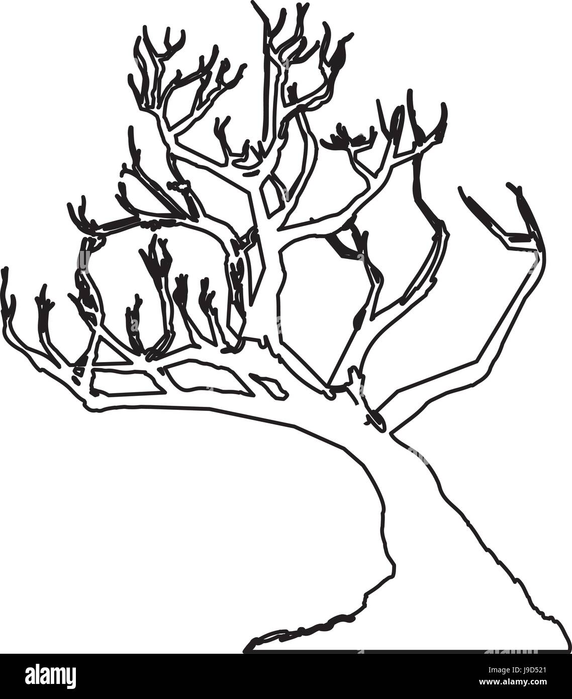 Dry tree silhouette Stock Vector Image & Art - Alamy