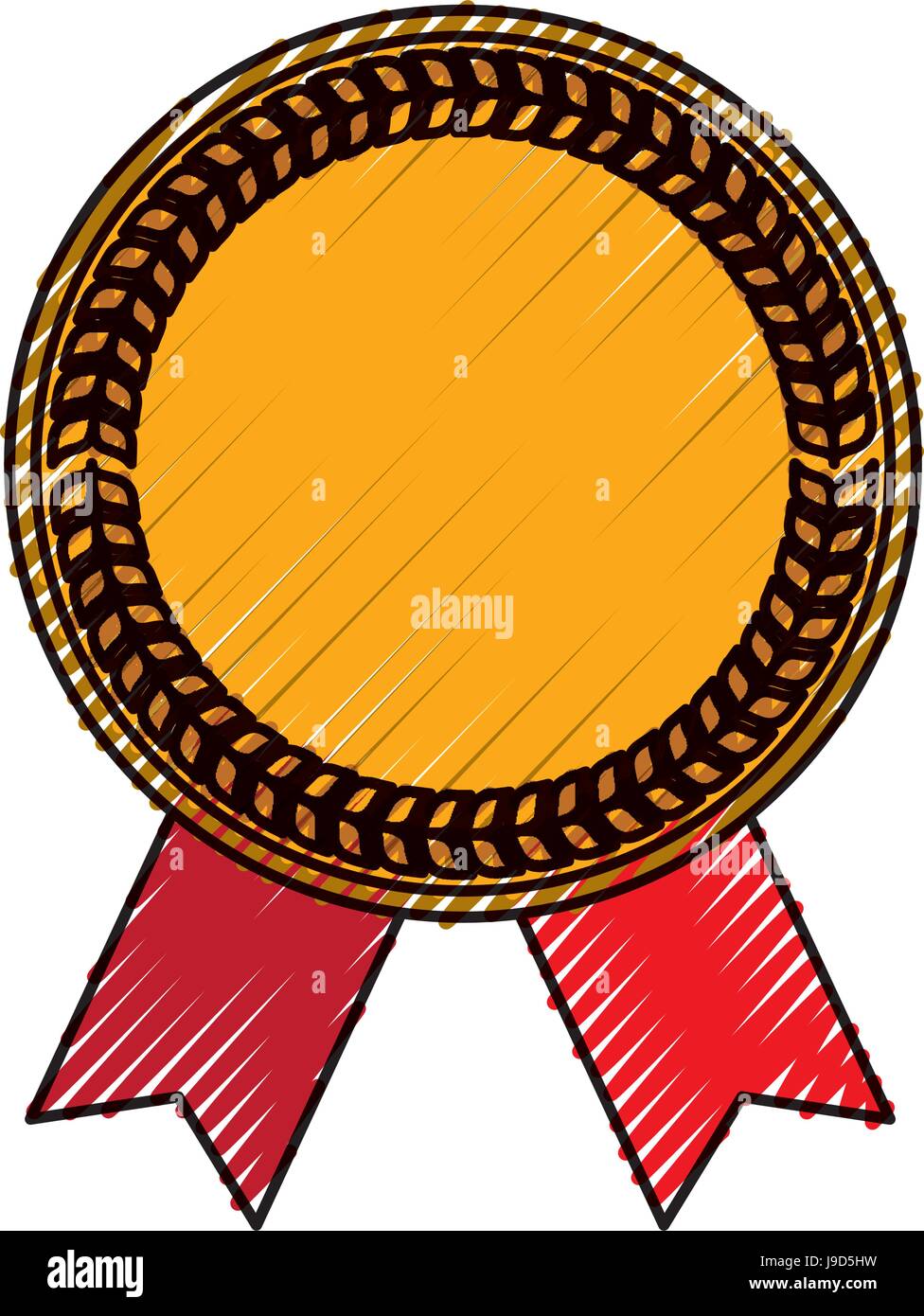 Gold award ribbon Stock Vector Image & Art - Alamy