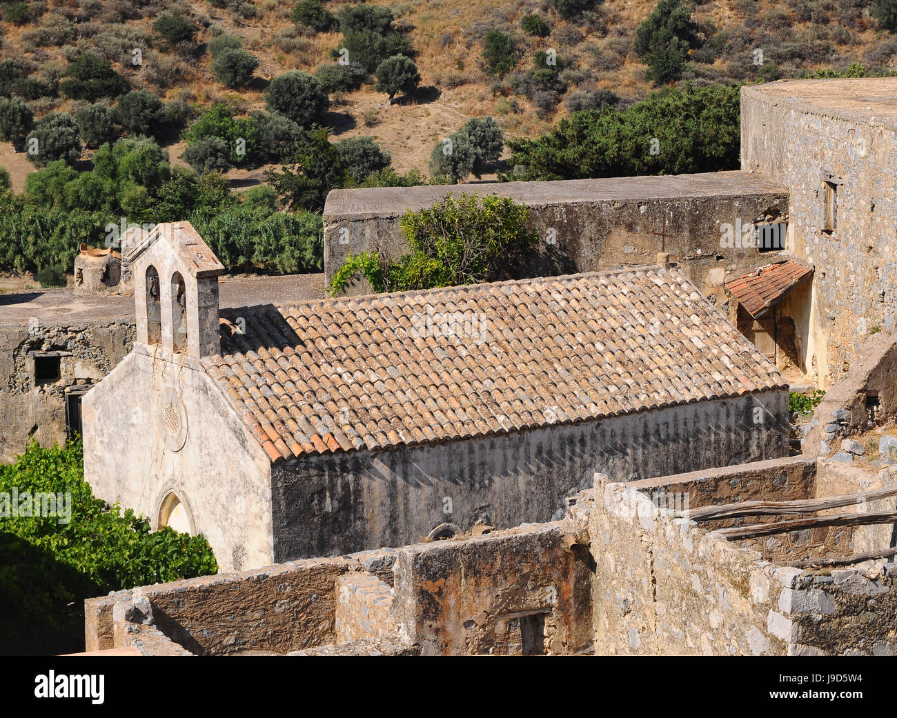 the ancient monastery moni kato preveli in crete Stock Photo - Alamy