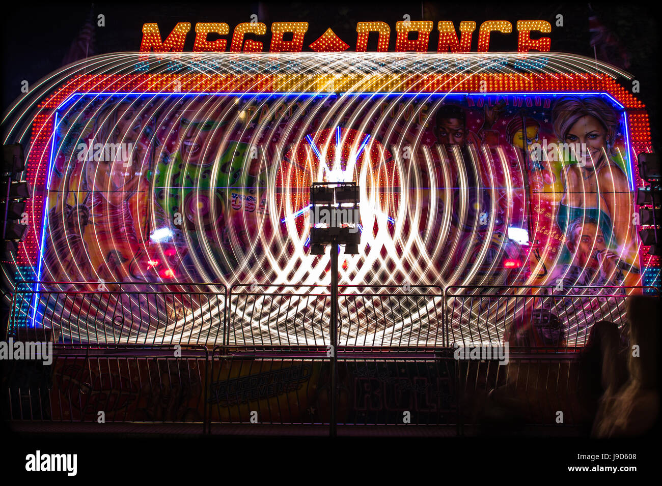 Mega Dance Funfair Ride Stock Photo - Alamy