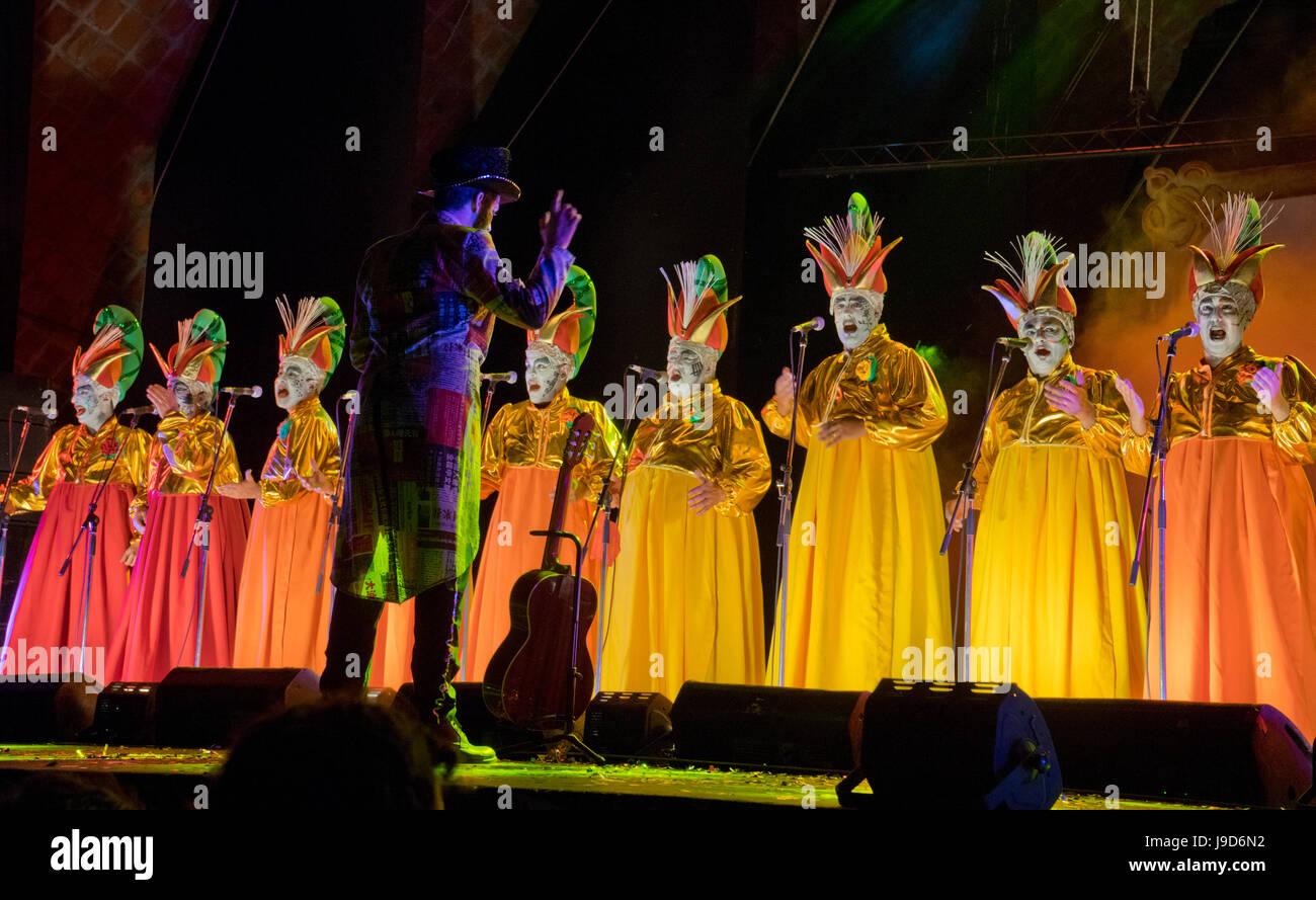 The murga Araca la Cana performing during Carnival at the Teatro de ...