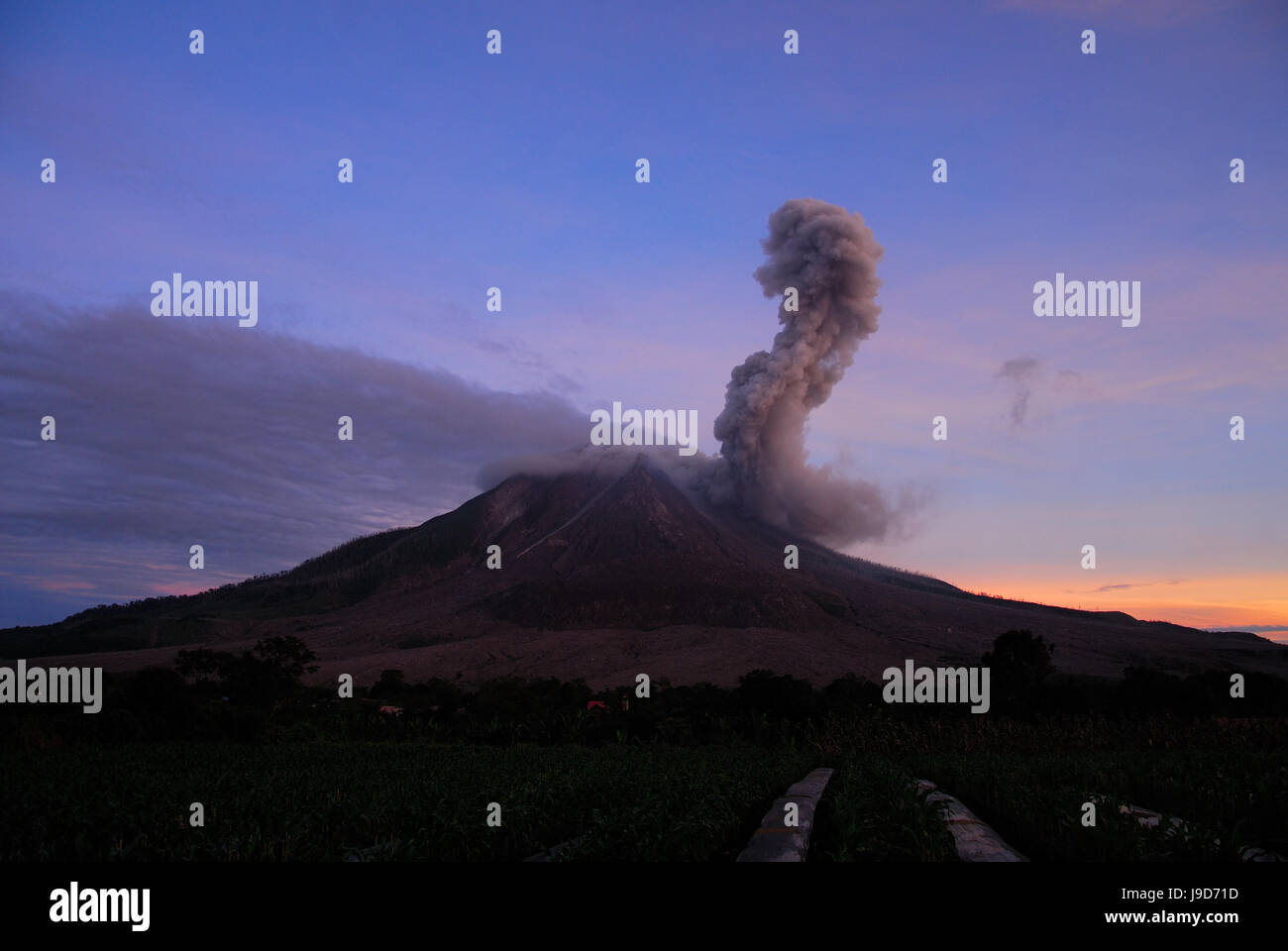 North Sumatra, Indonesia. 01st June, 2017. Mount Sinabung showing no ...
