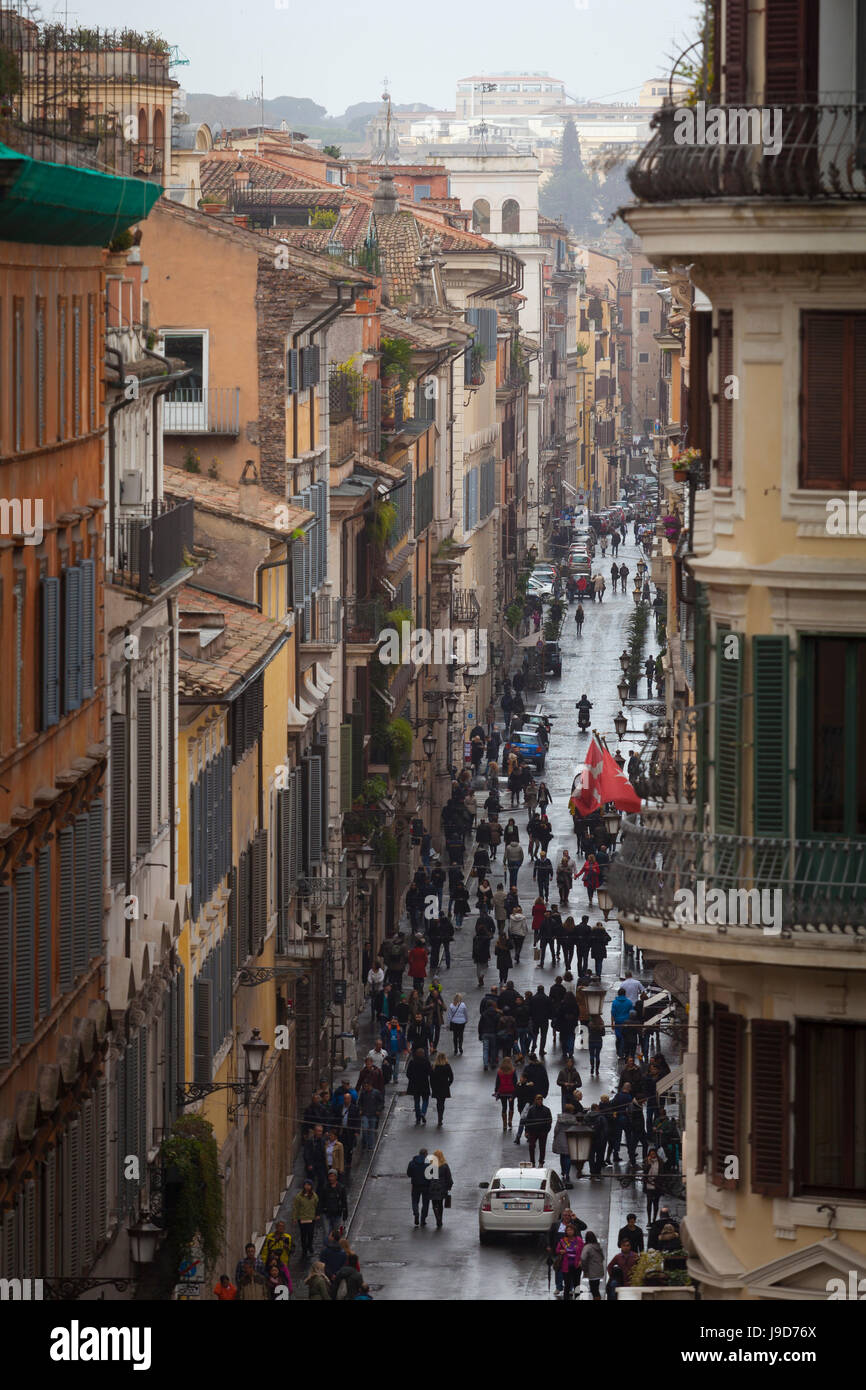 A view down a busy street, Rome, Lazio, Italy, Europe Stock Photo - Alamy