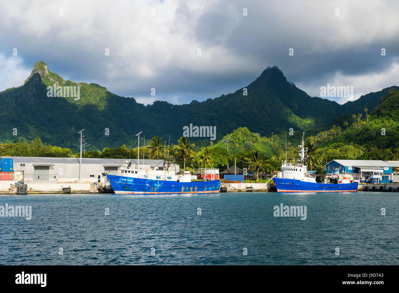 Fishing harbour of Avarua, capital of Rarotonga, Rartonga and the Cook ...
