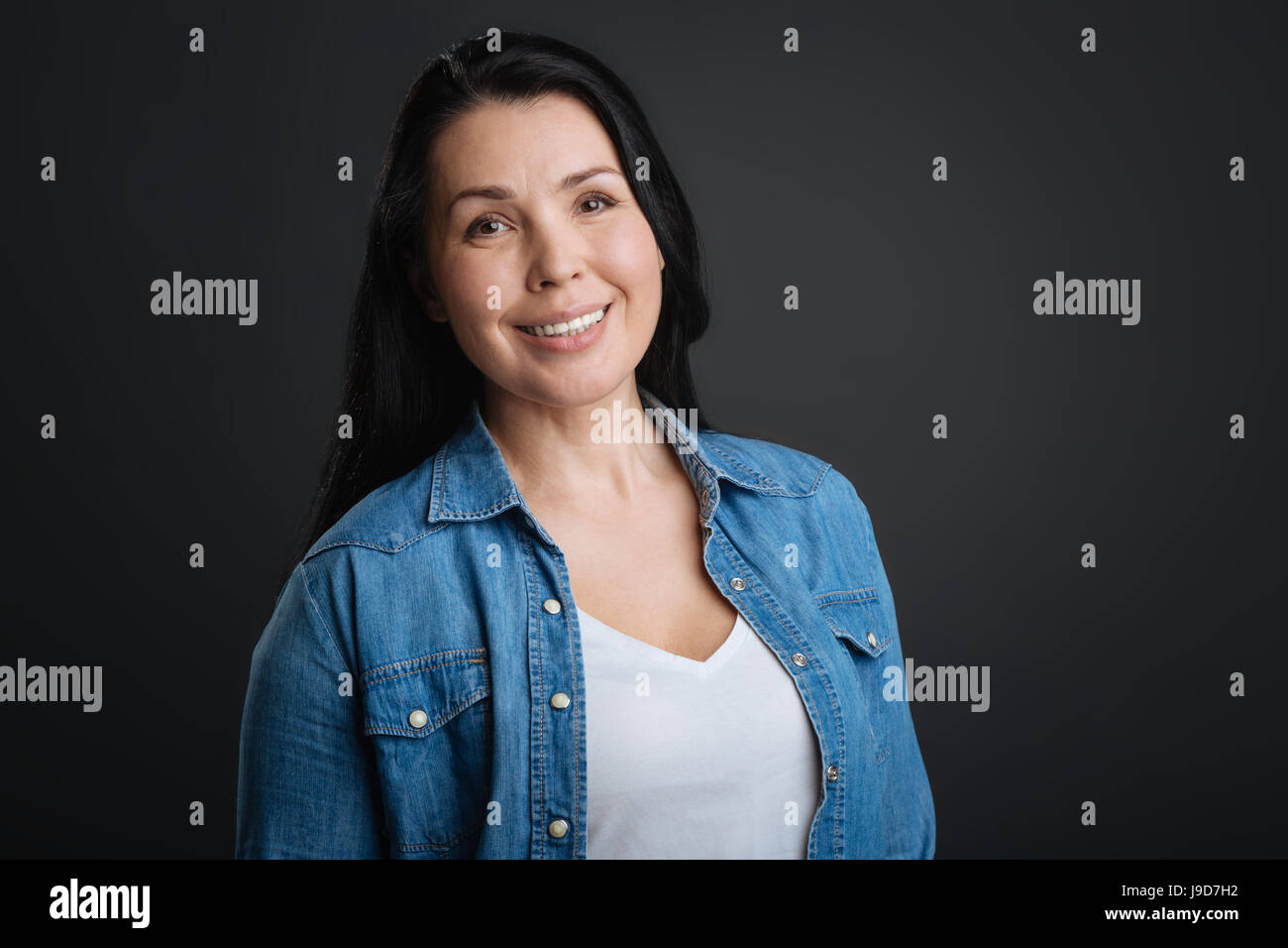 Gorgeous lady. Amazing charming charismatic woman posing for a ...