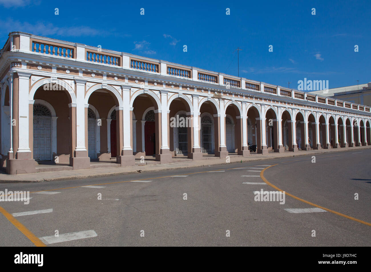 On the main square of Cienfuegos (UNESCO World Heritage), Cuba. The ...
