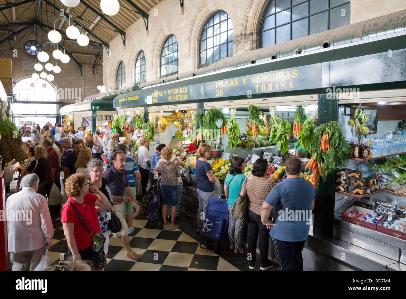 Interior of Mercado Central de Abastos food market, Jerez de la ...