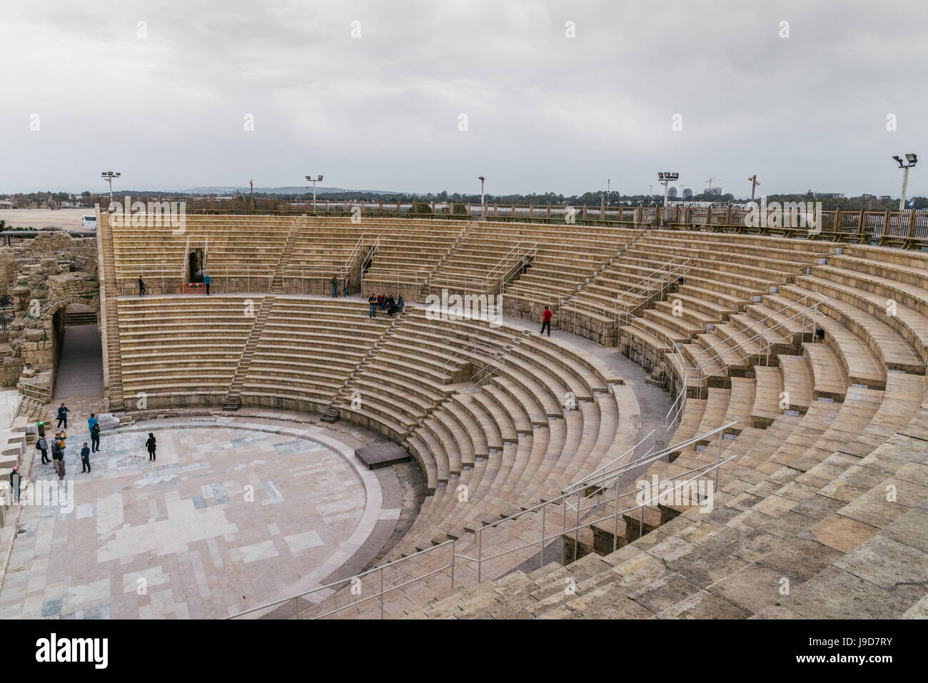 Roman Archaeological Site In Caesarea High Resolution Stock Photography ...