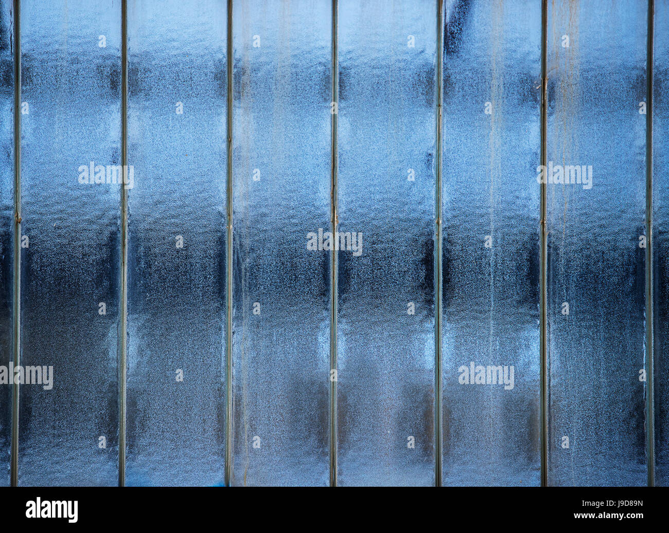 Old blue glass with frame Stock Photo - Alamy