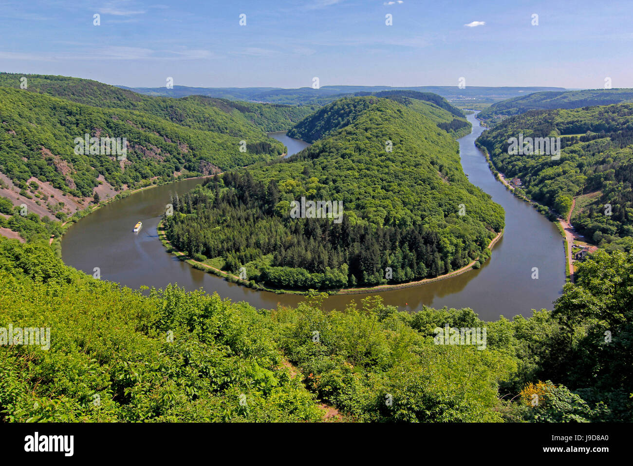 Big loop of saar river near orscholz hi-res stock photography and ...