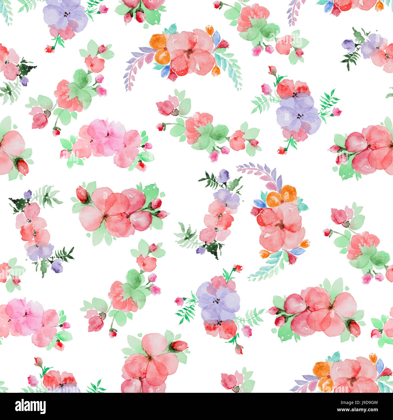 watercolor seamless pattern Stock Photo - Alamy