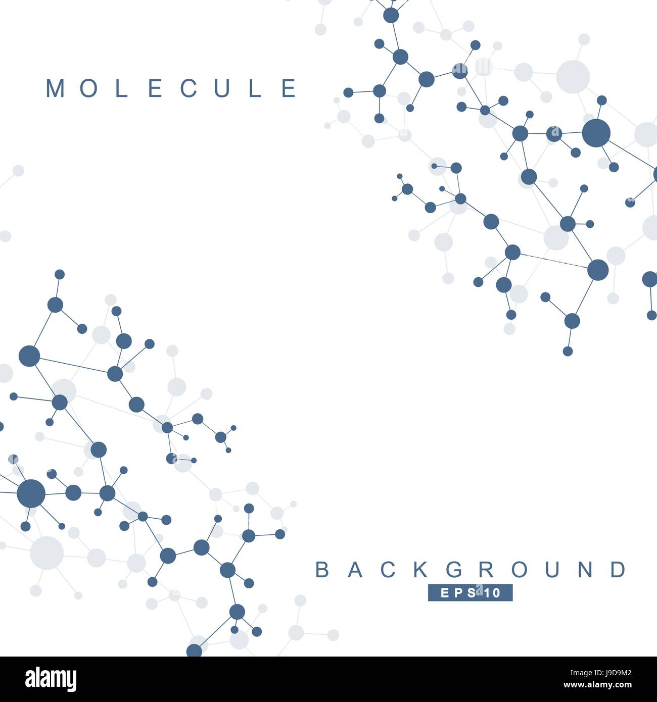 Structure molecule and communication. Dna, atom, neurons. Scientific ...