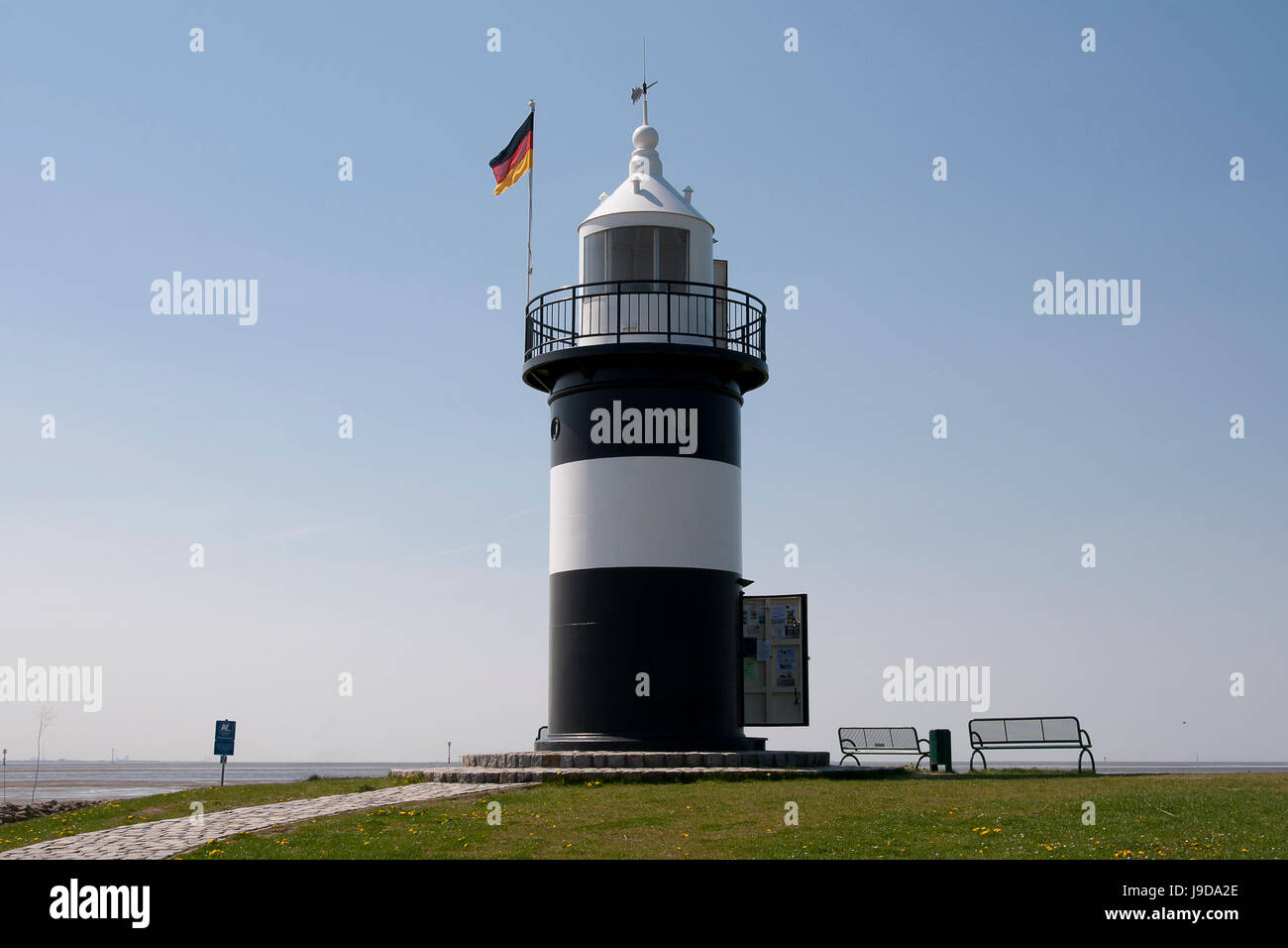 water, north sea, salt water, sea, ocean, dike, mud flats, lighthouse ...