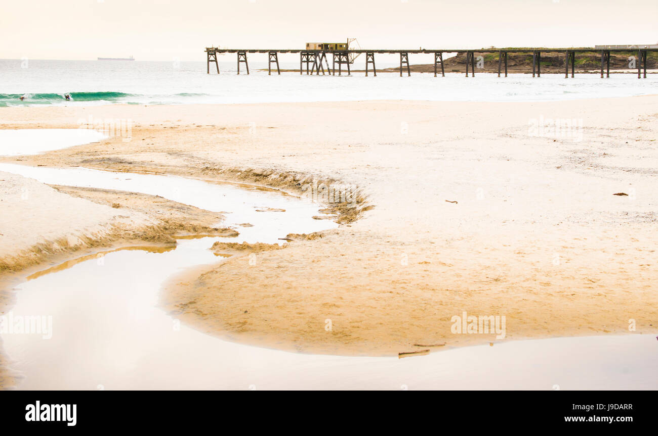 Beach with Jetty Stock Photo - Alamy