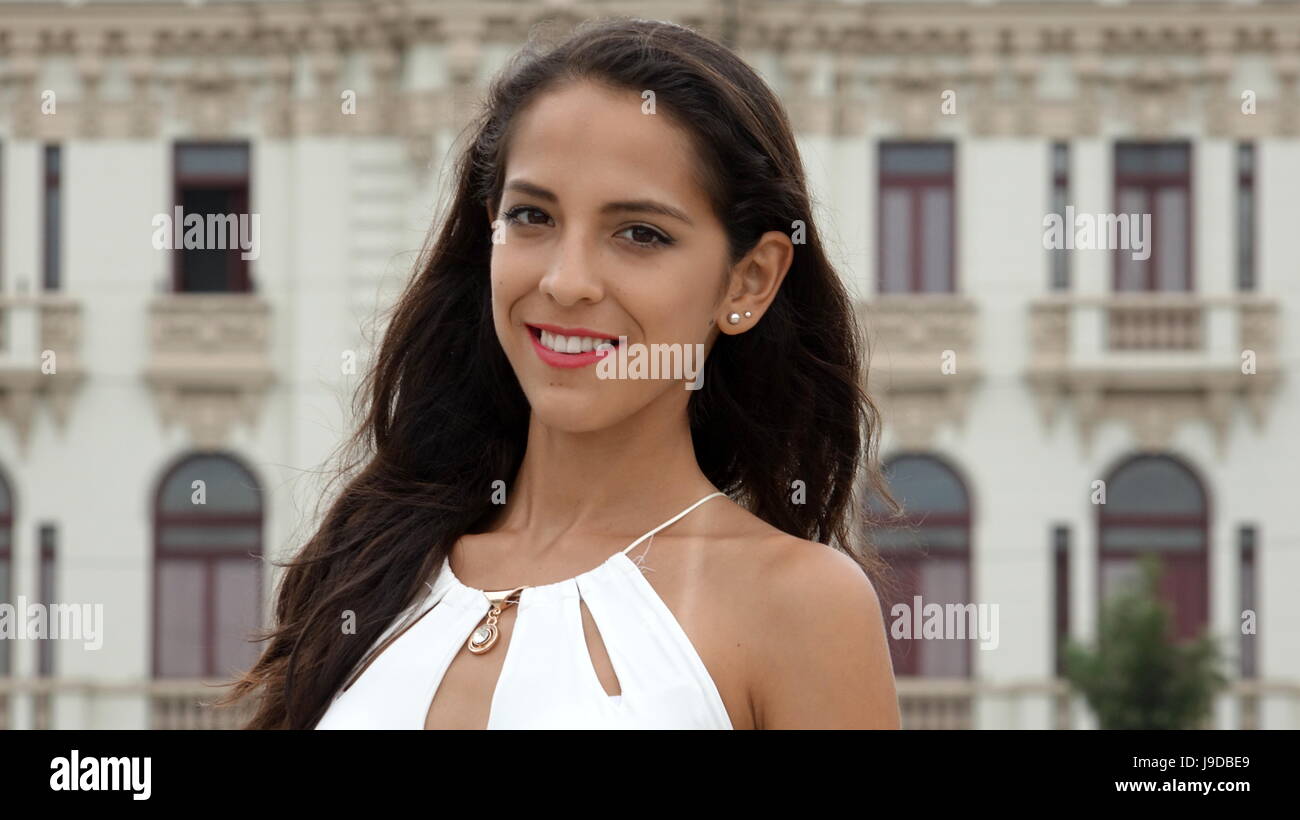 Hispanic Female In Europe Stock Photo - Alamy
