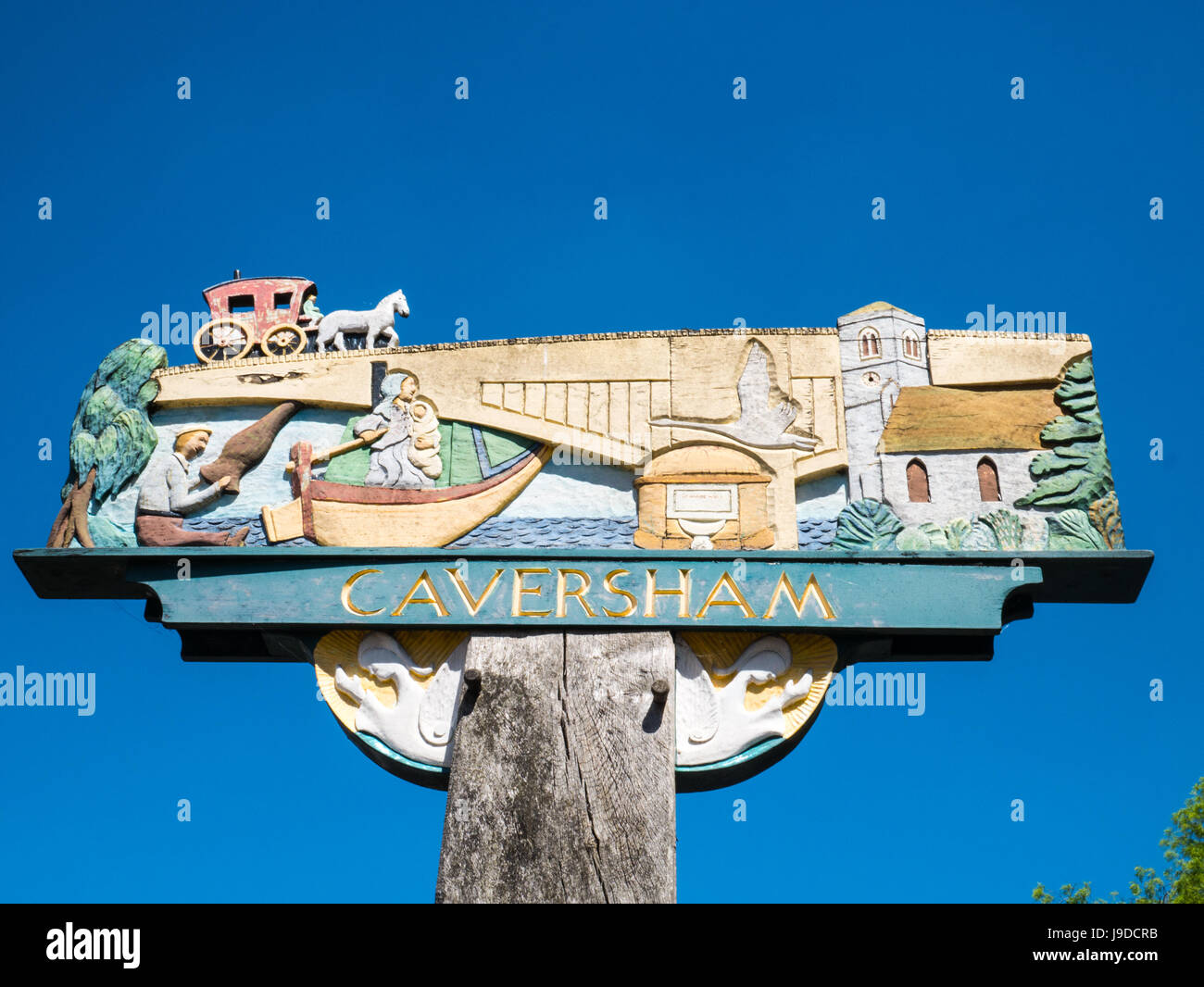 Caversham Sign, Caversham, Reading, Berkshire, England, UK, GB Stock ...