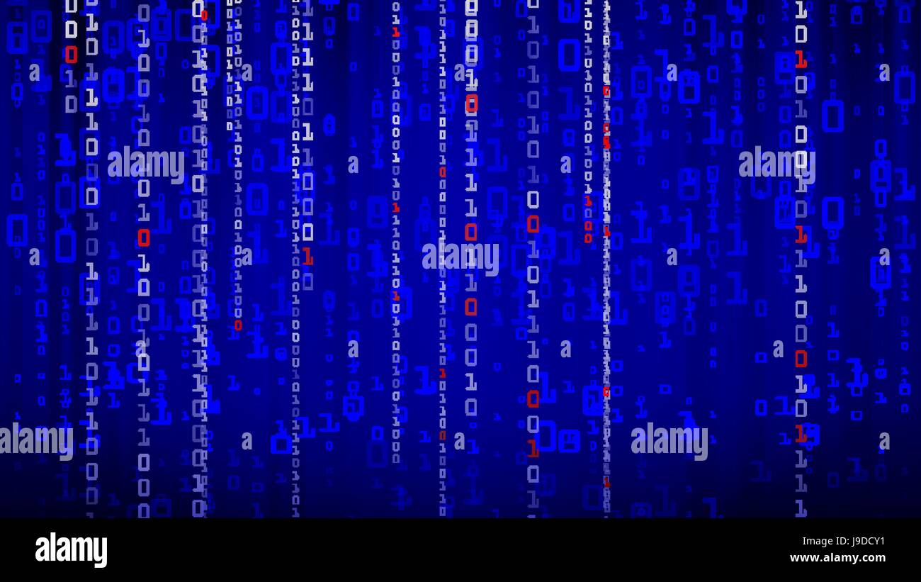 Binary Background. Data And Technology, Decryption And Encryption ...
