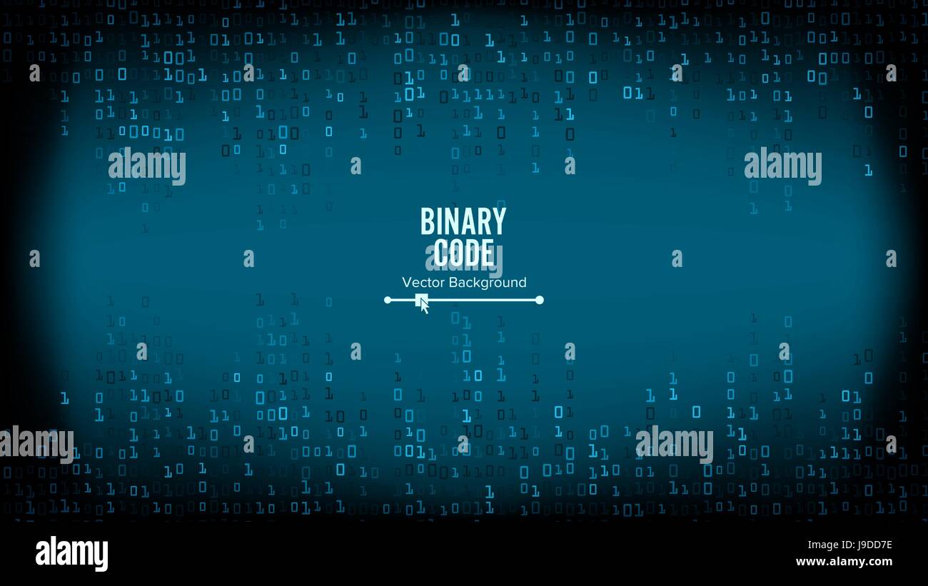 Binary Code Background Vector Algorithm Binary Data Code Decryption And Encoding Row Matrix