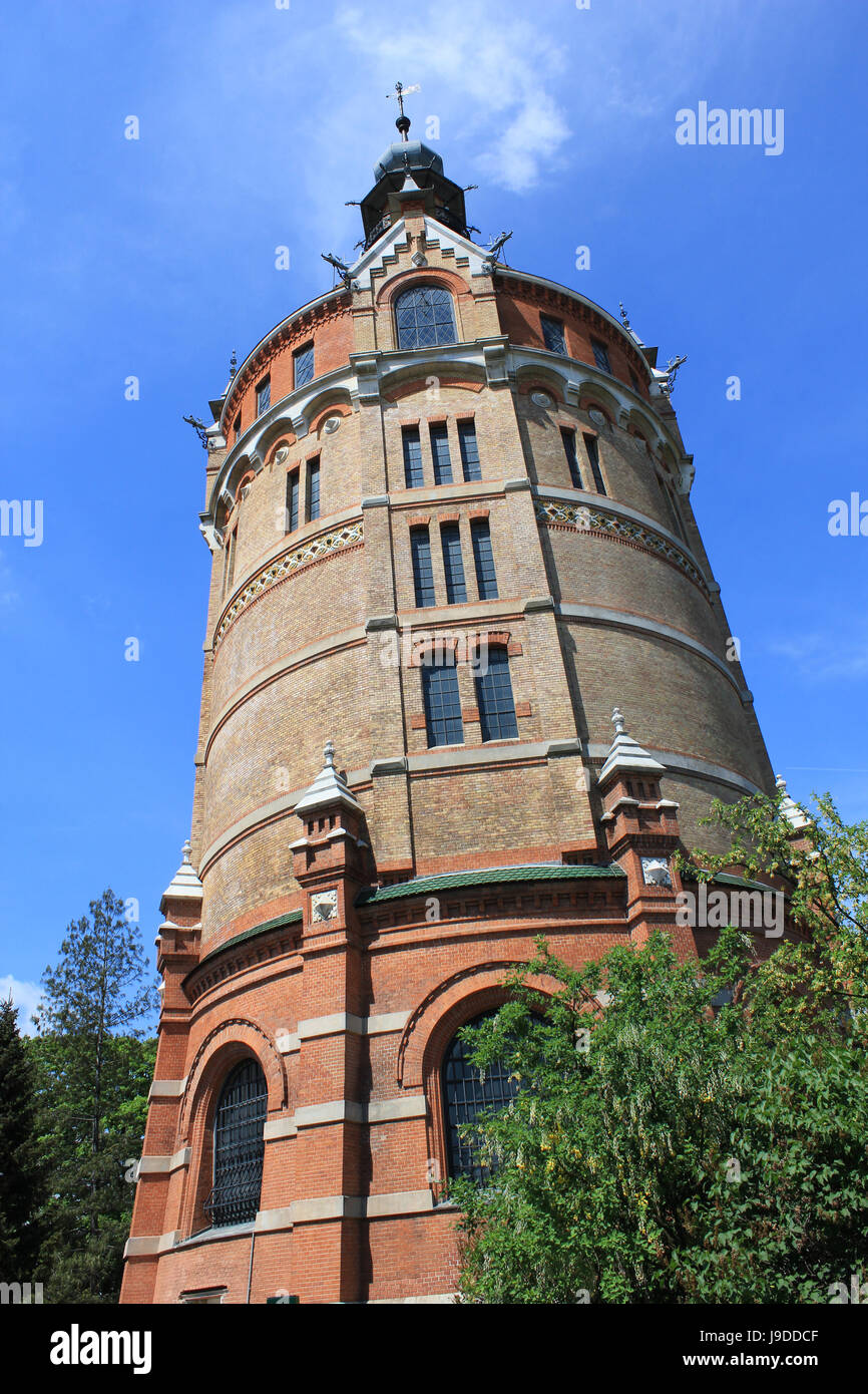 historical, vienna, drinking water, water, water tower, jugendstil ...