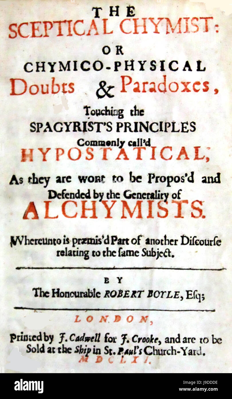 ROBERT BOYLE (1627-1691) Anglo-Irish physicist and inventor. Title page ...