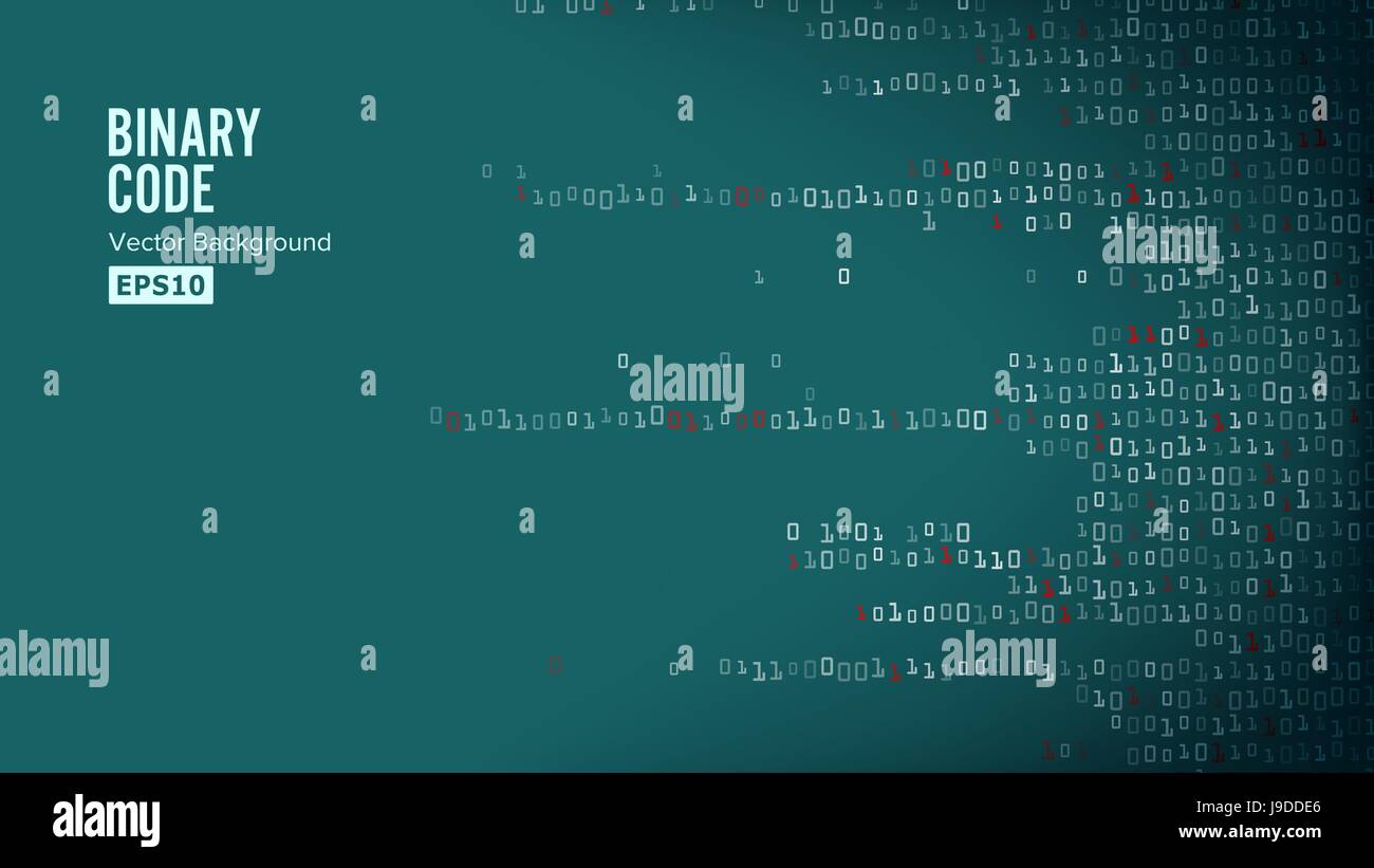 Binary Code Background Vector Algorithm Binary Data Code Decryption And Encoding Row Matrix