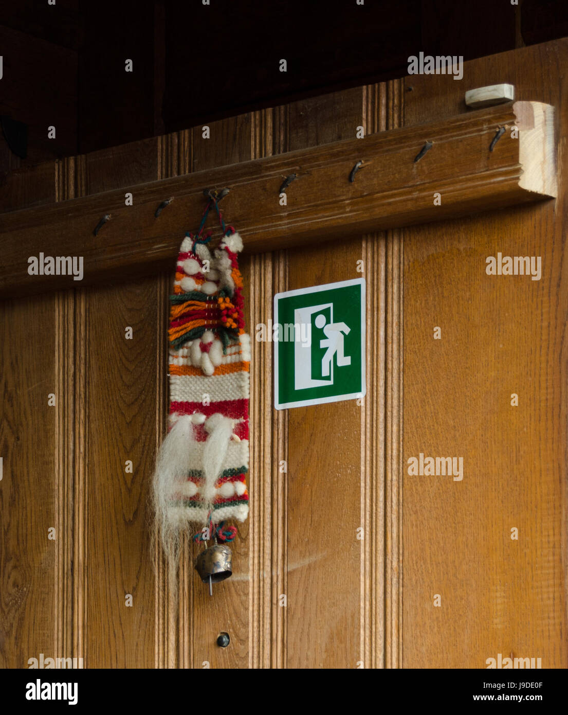 Old green fire exit sign hi-res stock photography and images - Alamy