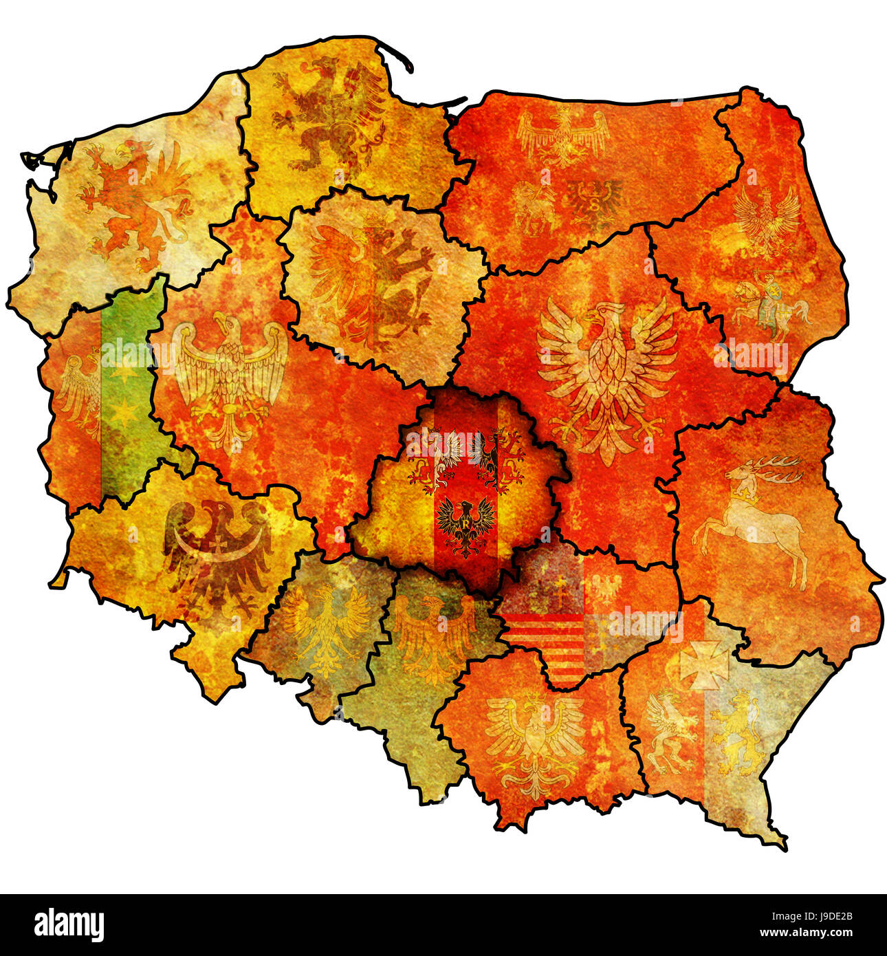Vintage poland map hi-res stock photography and images - Alamy