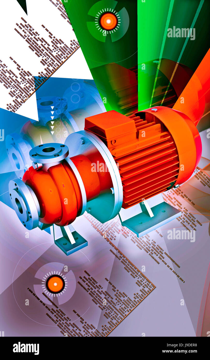 graphics, colour, industry, machinery, energy, power, electricity ...