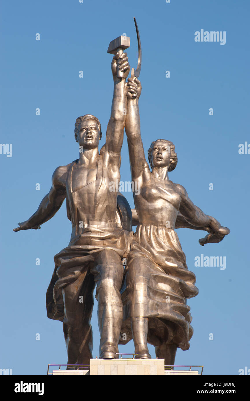 monument, famous, traditional, russia, russian, soviet, moscow, woman ...