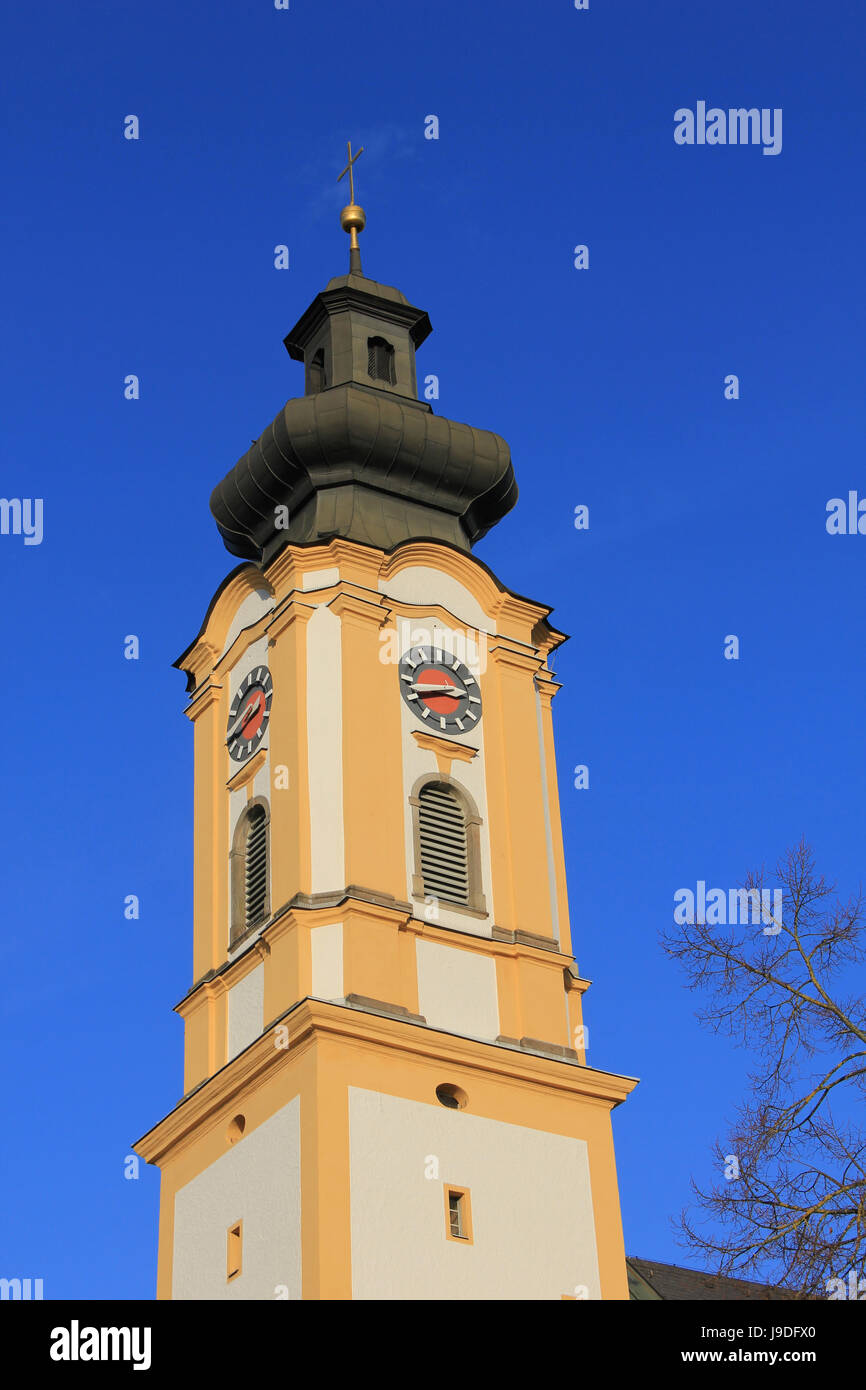 tower, church, upper austria, steeple, tower, church, austrians ...