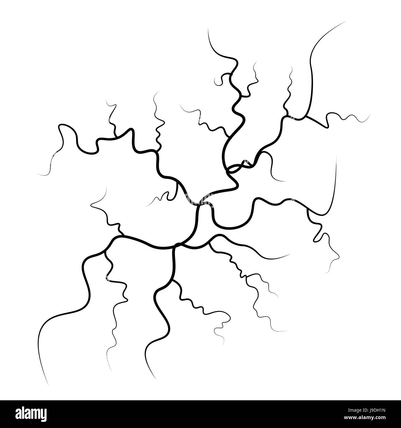 Human Blood Veins Vector. Vessels Illustration Stock Vector Image & Art ...