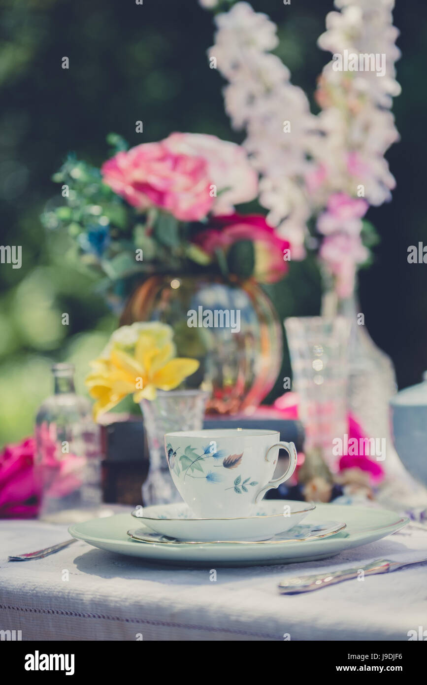 Vintage tea party Stock Photo - Alamy