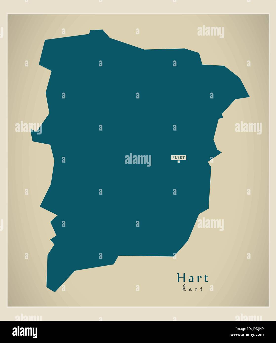 Modern Map - Hart district UK illustration Stock Vector Image & Art - Alamy