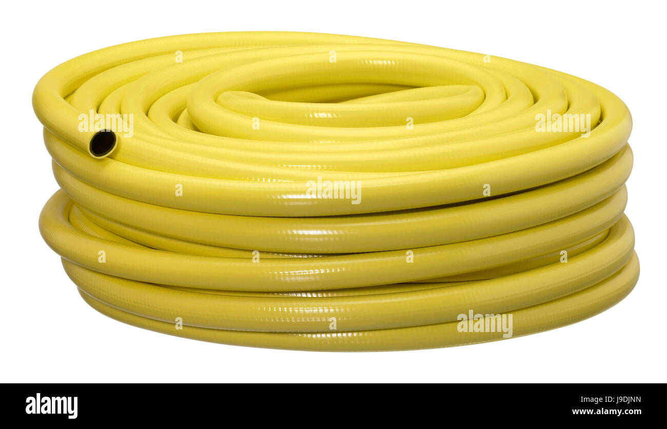 Yellow hose pipe Cut Out Stock Images & Pictures - Alamy
