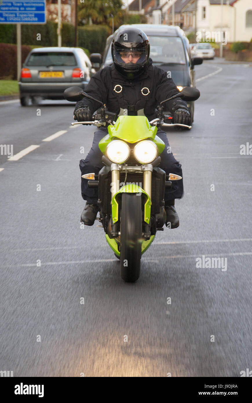 Triumph Street Triple Motorcycle on the road Stock Photo - Alamy
